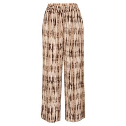 Lascana Damen Palazzohose "aus gewebter Viskose mit Alloverdruck"ros&eacute;, braun bedruckt, Gr. 38, bedruckt, Web, Obermaterial: 100% Viskose, Hosen,