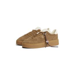 Tommy Jeans Damen Plateausneaker "THE GREENWICH EDGE MAX", Gr. 39, braun, Lederimitat, Veloursleder, Schuhe, Freizeitschuh, Halbschuh, Schn&uuml;rer mit