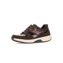 ROLLINGSOFT Damen Keilsneaker, Gr. 40, braun, Kalbsleder, Lederimitat, Ziegenveloursleder, Schuhe, Freizeitschuh, Halbschuh, Schn&uuml;rer mit