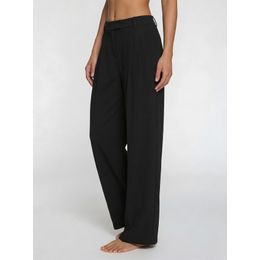 Lascana Damen Palazzohose "Schlupfhose mit Bundfalten", Gr. 36schwarz, Obermaterial: 60% Polyester, 33% Viskose, 7% Elasthan, unifarben, Basic,