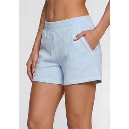H.I.S. H.I.S Damen Shorts, Gr. 36, blau, Piqu&eacute;, Obermaterial: 75% Baumwolle, 25% Polyester, unifarben mit Farbeinsatz, Hosen, aus softer Piqu&eacute;-Qualit&auml;t
