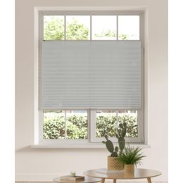 Plissee OTTO HOME, B:30cm H:130cm, grau, Obermaterial: 100% Polyester, Badezimmer, Plissees, "DAHRA - in Crush-Optik", Fixma&szlig;, Bestseller mit