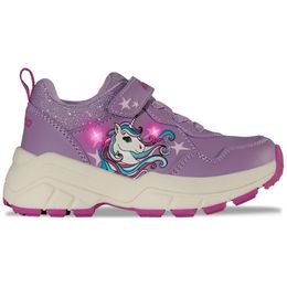 Lotto M&auml;dchen Sneaker, Gr. 27, lila, Kunstfaser, Synthetik, bedruckt, Schuhe, - mit blinkenden LEDs im Obermaterial