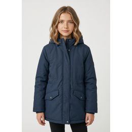 name it Kinder Parka "NKFMARLOW PARKA JACKET PB", blau, Gr. 158, unifarben, Web, Obermaterial: 100% Polyester, Jacken