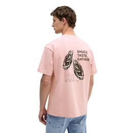 Marc O'Polo MARC O'POLO Herren T-Shirtoyster shell, Gr. XL, Jersey, Obermaterial: 100% Baumwolle, Shirts, loose mit maritinem R&uuml;ckenprint