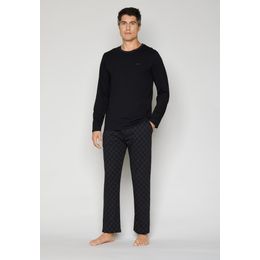 JOOP! JOOP Herren Pyjama "EPP Set (Cotton Jersey)", Gr. Sschwarz, Jersey, Obermaterial: 95% Baumwolle, 5% Elasthan, Homewear-Sets, mti seitlichen Taschen,