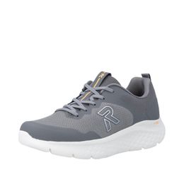 RIEKER SPORT Herren Plateausneaker, Gr. 43, grau, Textil, Schuhe, Sport-Sneaker, Halbschuh, Schn&uuml;rschuh, Freizeitschuh mit Plateau
