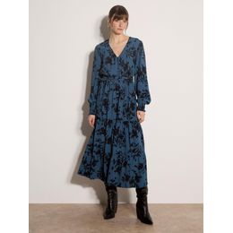 Apricot Damen Midikleid "Cr&ecirc;pekleid in wadenl&auml;nge", gr&uuml;n, Modisch, Gr. 38, gebl&uuml;mt, gewebt, Obermaterial: 100% Viskose CV., Kleider, mit Blumenmuster