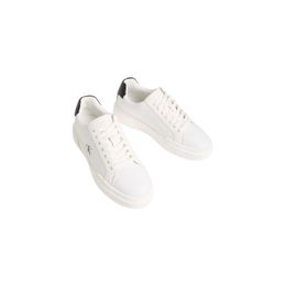 Damen Plateausneaker "CHUNKY CUPSOLE LACEUP LTH", Calvin Klein Jeans, Gr. 41, wei&szlig;, Leder, Lederimitat, unifarben mit Farbeinsatz, Schuhe,