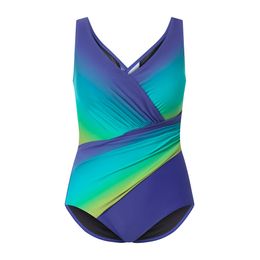 Ulla Popken Badeanzug Damen Gr&ouml;&szlig;e 9XL t&uuml;rkis / indigo / gr&uuml;n / limette