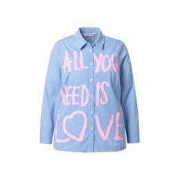 Angel of Style Bluse Damen Gr&ouml;&szlig;e 7XL himmelblau / rosa / wei&szlig;