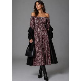 Bruno Banani Damen Maxikleidschwarz, gebl&uuml;mt, Gr. 34, bedruckt, gebl&uuml;mt, gemustert, Jersey, Obermaterial: 95% Viskose, 5% Elasthan, Kleider, mit