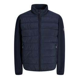 Jack & Jones PlusSize Herren Steppjacke "JJETATE HYBRID JACKET SN PLS", blau, Gr. XXXL, JACK & JONES PLUSSIZE, unifarben, Web, Obermaterial: 100% Polyester, Jacken,