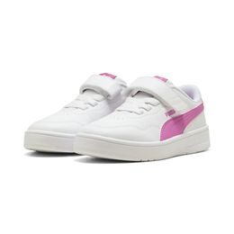 Puma M&auml;dchen Sneaker "COURT LALLY AC PS", Gr. 29Puma wei&szlig;, mauve pop, Synthetik, unifarben, Schuhe, mit Klettverschluss und elastischen Schn&uuml;rsenkeln