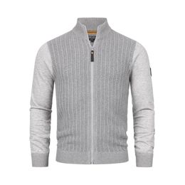 INDICODE Jeans Strickjacke 'Cason' Herren Gr&ouml;&szlig;e M grau
