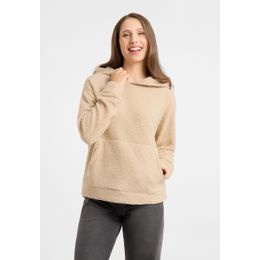 Frieda & Freddies New York Damen Kapuzensweatshirt "Frieda & Freddies Teddy-Hoodie", beige, Gr. 38, FRIEDA & FREDDIES, 100% Polyester, Sweatshirts