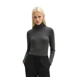 Marc O'Polo MARC O'POLO Damen Langarmshirt "aus TENCEL Modal-Baumwolle-Mix", grau, Basic, Gr. M, unifarben, Obermaterial: 46% Modal, 46% Baumwolle, 8% Elasthan,