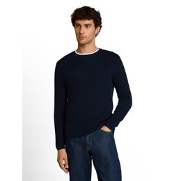 Herren Strickpullover, blau, Gr. XL, Tom Tailor Denim, Strick, Obermaterial: 100% Baumwolle, Pullover