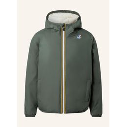 K-way Kinder Arbeitsjacke "K-way Funktionsjacke P. LE VRAI 4.0 CLAUDE ORSETTO", gr&uuml;n, Gr. 152, Obermaterial: 100% Nylon, F&uuml;llung: 100% Polyester.