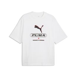 Puma Herren T-Shirt "Puma Sport Boxy Street Graphic T-Shirt Herren", wei&szlig;, Gr. M, bedruckt, Obermaterial: 100% Baumwolle. Rippe: 80% Baumwolle, 20%