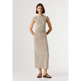 Pepe Jeans Damen Maxikleid "dress LEXI", beige, Gr. L, 95% Baumwolle, 5% Elasthan, Kleider