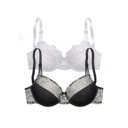 Nuance By Lascana BH Damen Gr&ouml;&szlig;e 95 schwarz / wei&szlig;