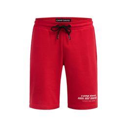 CAMP DAVID Sweatshorts mit Label Print Herren Gr&ouml;&szlig;e 42 rot