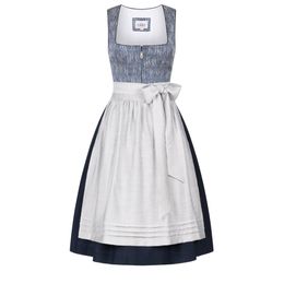 Trachtenhof N&uuml;bler Dirndl 'Midi 'Frauke'' Damen Gr&ouml;&szlig;e 36/38 blau