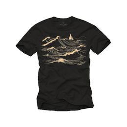 MAKAYA Shirt 'Segelboot' male size M Black