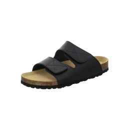 AFS-Schuhe Pantolette 'Pantoletten Herren schwarz Leder mit Klettverschluss' Herren Gr&ouml;&szlig;e 44 schwarz
