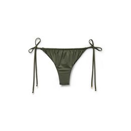 CALZEDONIA Bikini Bottoms 'Shiny Satin' female size L Dark green