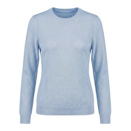 Peter Hahn - Rundhals-Pullover, blau, Gr. 38 / S - Kaschmir
