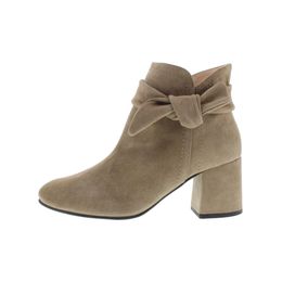 Xaver Luis Schuhmanufaktur Ankle Boots 'RINA - edle Stiefelette mit Blockabsatz' Damen Gr&ouml;&szlig;e 42 sand