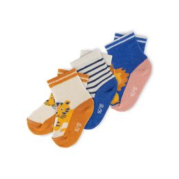 Sigikid Socken 'Sockenset 3er Tiger & L&ouml;we' Jungen Gr&ouml;&szlig;e 25/27 bunt