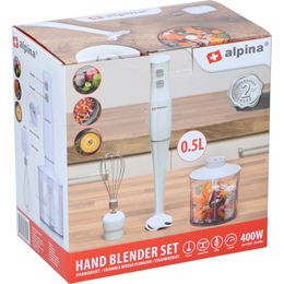 Alpina Stabmixer-Set 400 W mit 500-ml-Zerkleinerer und Schneebesen - Kochger&auml;te & sonstiges