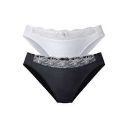 Nuance By Lascana Slip 'Nuance' Damen Gr&ouml;&szlig;e XXL/XXXL schwarz / wei&szlig;