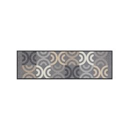 Salonloewe Fu&szlig;matte, Grau, Gr. 30x75 cm - rechteckig, Fu&szlig;matten, Material: Polyamid. R&uuml;ckseite: Gummi
