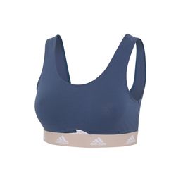 adidas Sportswear Sport-BH Damen Gr&ouml;&szlig;e M/L beige / marine / wei&szlig;