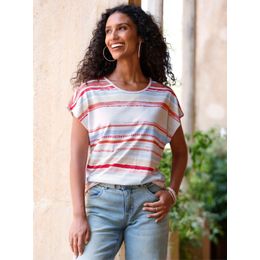 Heine Damen Kurzarmshirt, Natur, Gr. 48, T-Shirts, 100% Baumwolle