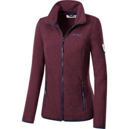 CR&Eacute;ATION L Damen Fleecejacke mit Stickerei burgund Gr&ouml;&szlig;e 36