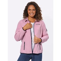 Heine Damen Fleecejacke, Rosa, Gr. 40, &Uuml;bergangsjacken, Material: Polyester