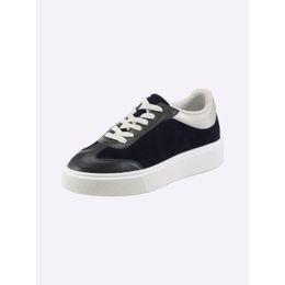 Heine Damen Sneaker, Blau, Gr. 38, Sneakers & Schn&uuml;rer, Material: Rindsleder