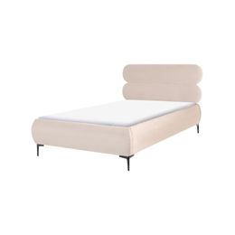 Beliani Doppelbett LESSAY in Beige/Schwarz - (W) 135 x (H) 103 x (L) 213 cm | Gr.: onesize