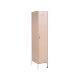 Beliani B&uuml;roschrank FROME in Beige - (W) 38 x (H) 185 x (L) 50 cm | Gr.: onesize