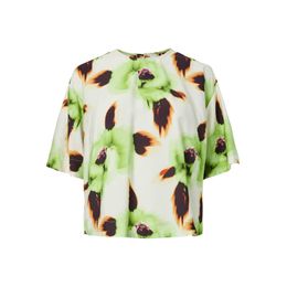 Y.A.S YAS Bluse 'YASLoria' Damen Gr&ouml;&szlig;e L hellbraun / dunkelbraun / kiwi / wei&szlig;