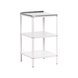 Beliani Gartenk&uuml;che VILAMA in Wei&szlig;/Silber - (W) 50 x (H) 90 x (L) 50 cm | Gr.: onesize