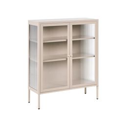Beliani Vitrine LERRYN in Beige - (W) 90 x (H) 111 x (L) 35 cm | Gr.: onesize