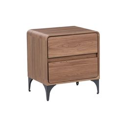 Beliani Nachttisch COWELL in Braun - (W) 50 x (H) 55 x (L) 40 cm | Gr.: onesize