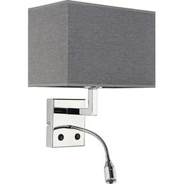 Licht-Erlebnisse Wandlampe (B)26 x (H)18 cm in Chrom Grau | Gr.: onesize