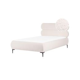 Beliani Doppelbett LESSAY in Beige/Schwarz - (W) 135 x (H) 103 x (L) 213 cm | Gr.: onesize
